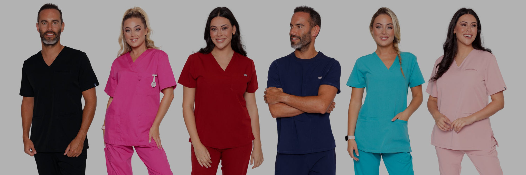 Unisex Scrub Uniforms for Salons - Scrub Tunic Tops and Trousers ...